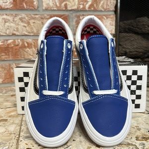 Vans | Shoes | Vans Skate Old Skool Sport Leather True Black White Pop ...